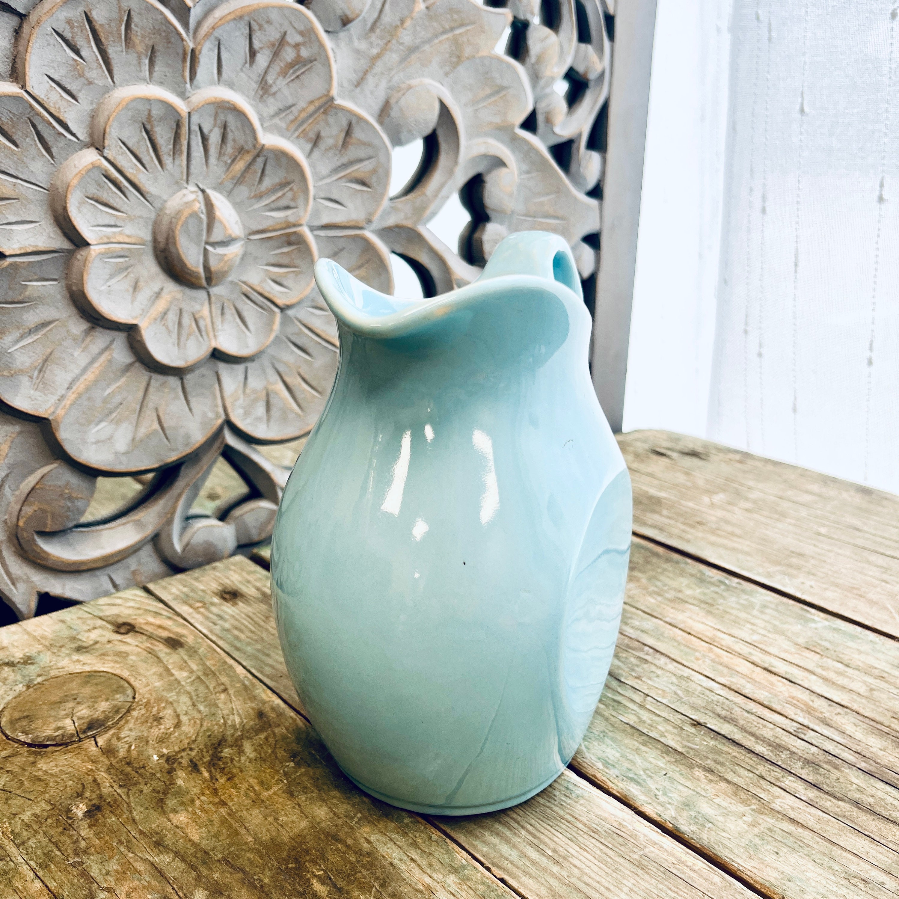 Pantry Parade Pitcher, Blue Circle Pitcher, Vintage Kitchen, Made in ...