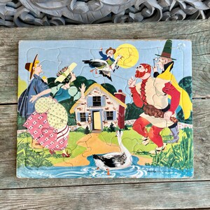 Vintage Puzzles, Sta-n-place Puzzle, Mother Goose Puzzles, Built-rite ...