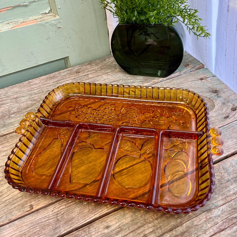Glass Relish Tray - Etsy