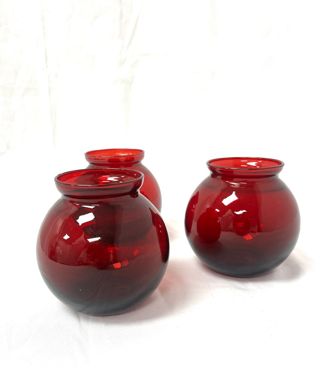 Vintage Anchor Hocking Royal Ruby Red Vases, Three Available FREE SHIPPING GUARANTEE - Etsy