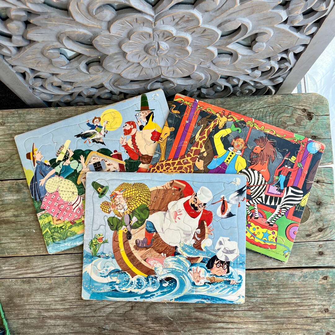 Vintage Puzzles, Sta-n-place Puzzle, Mother Goose Puzzles, Built-rite ...