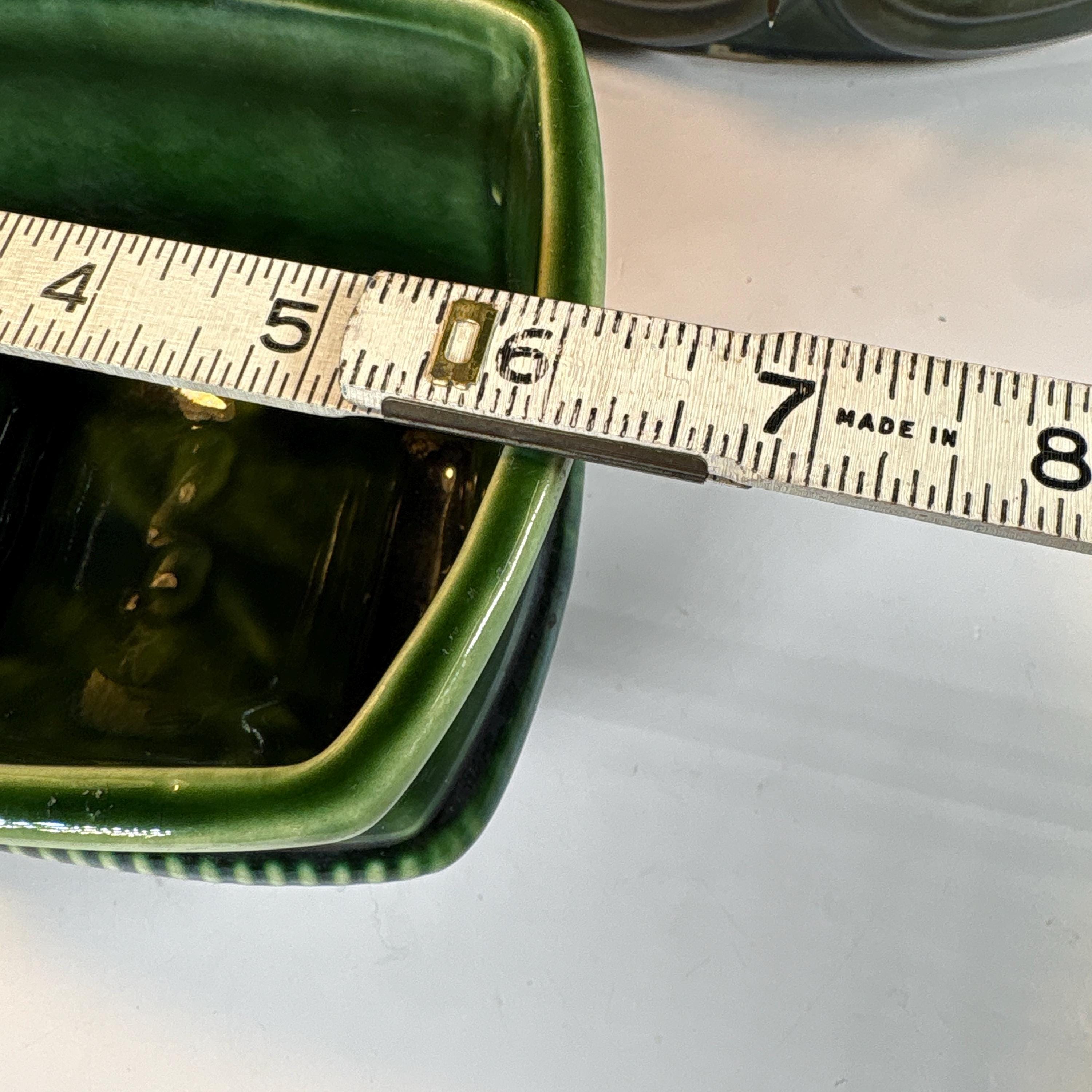 Vintage Hull Pottery Planters, F82, F77, Green, Drip Glaze, Mid Century ...