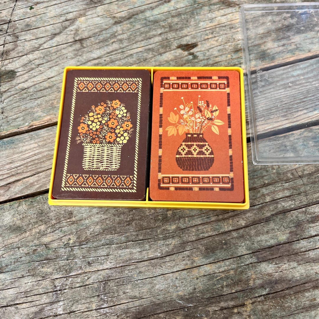 Vintage Hallmark Bridge Playing Card Set, 2 Decks, "woodland Bouquet ...
