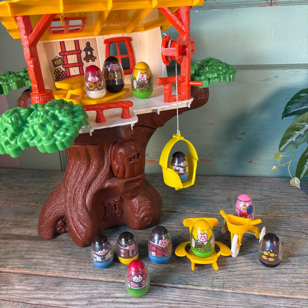 Vintage Weebles Tree House Playset, Beautiful & Complete! Extra Weebles ...