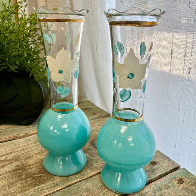 Turquoise Vase - Etsy