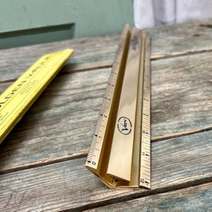 Vintage Vernadium Golden V-rule Ruler: Patco Products Ad - Etsy