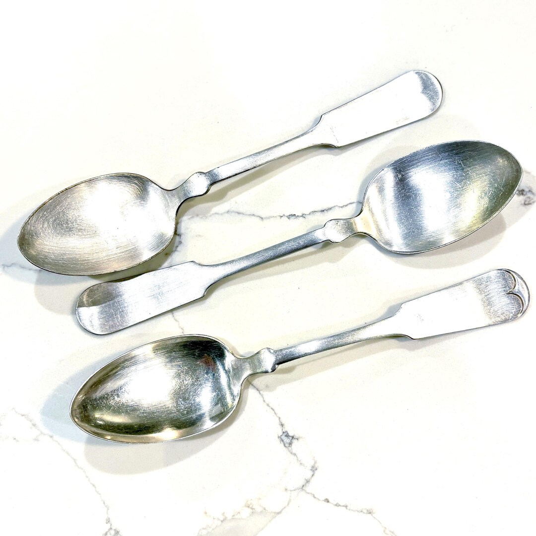 Antique Rogers Bros A1 Silverplate Spoons | Fiddleback Flatware Set - Etsy