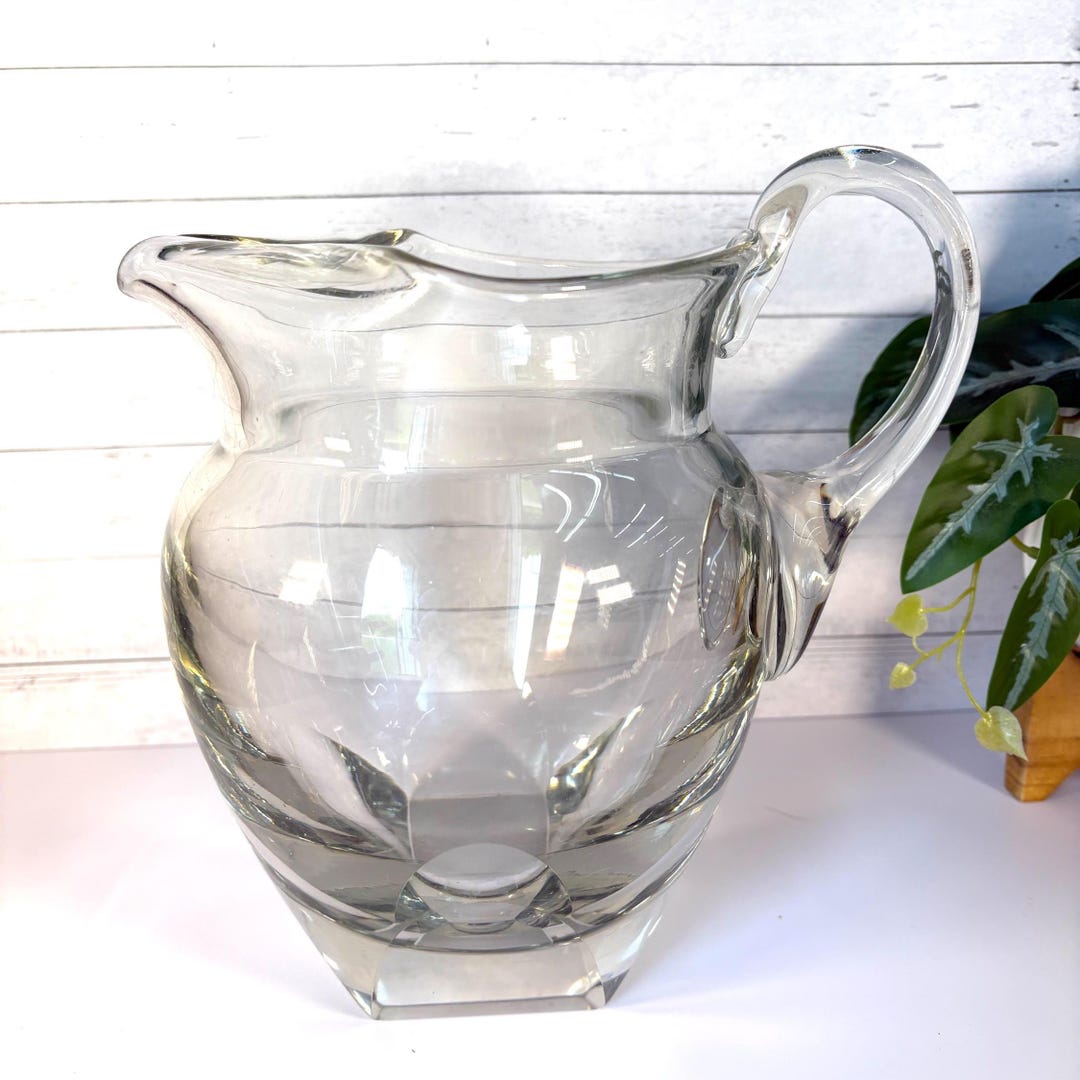 Vintage Moser Crystal Pitcher: Art Deco Bar Jug, 1930s - Etsy