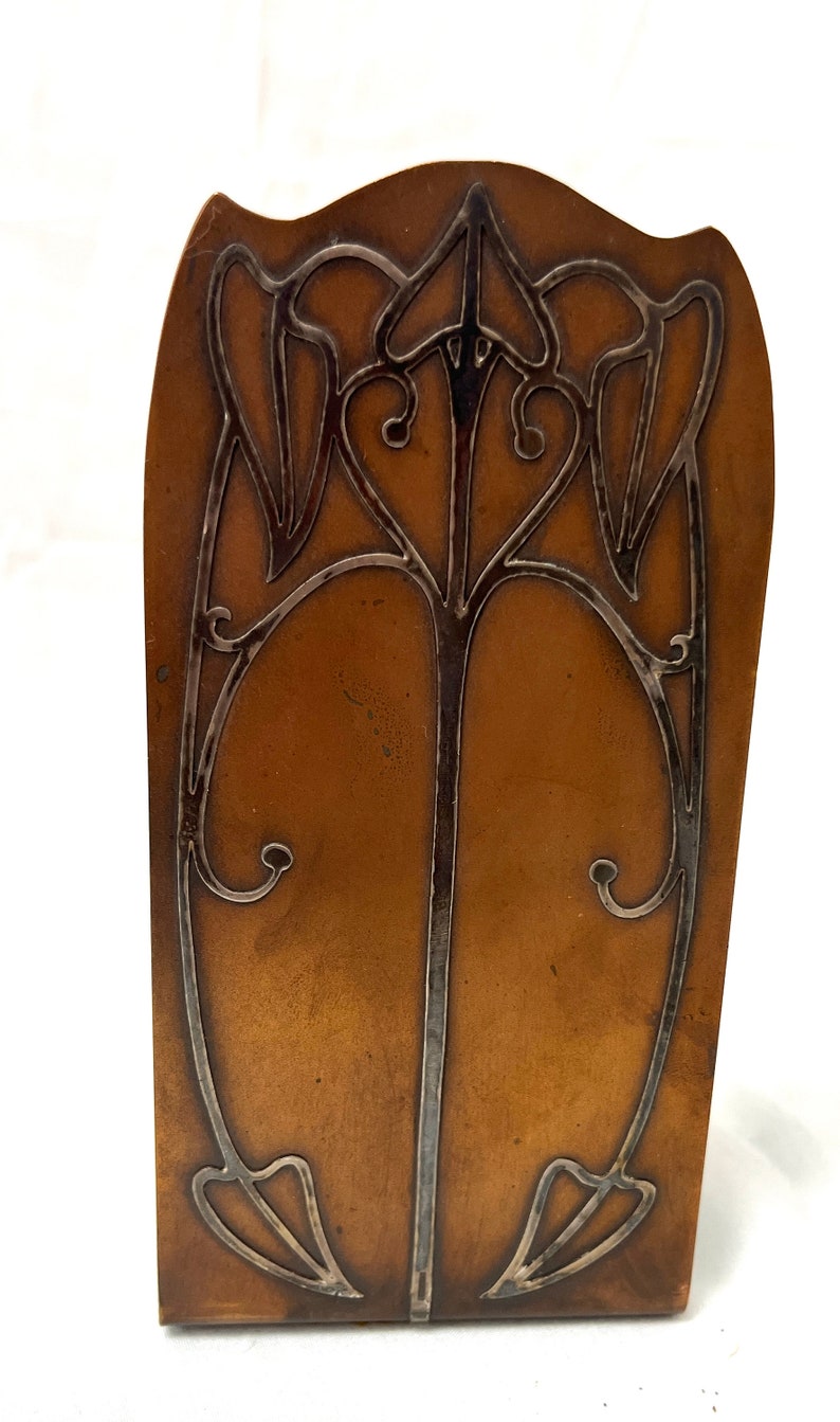 Vintage Art Nouveau Copper Bookends pair - Etsy