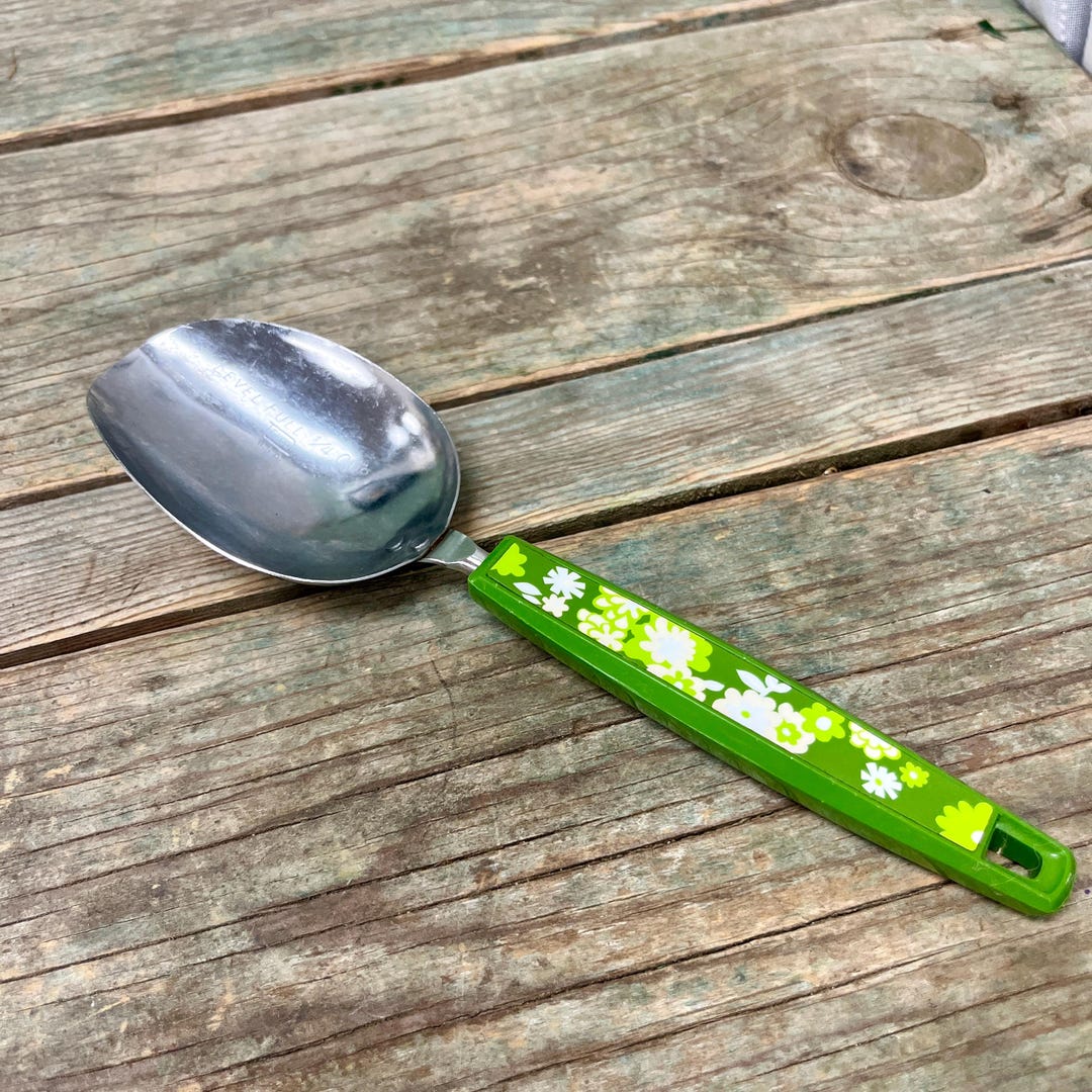 Vintage Ekco Level Full 1/4 Cup Measuring Scoop With Green Floral ...