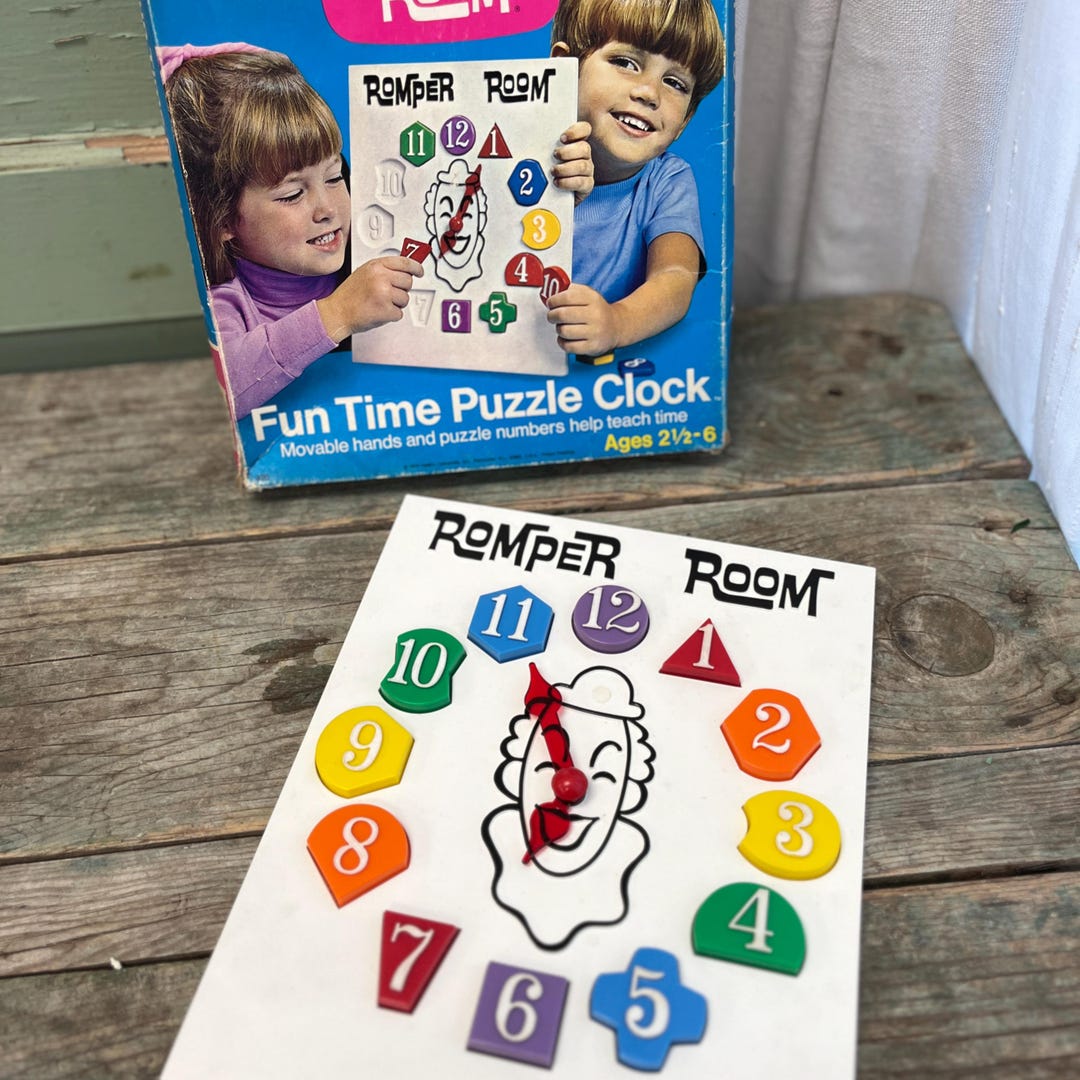 Vintage Romper Room Fun Time Puzzle Clock - Etsy