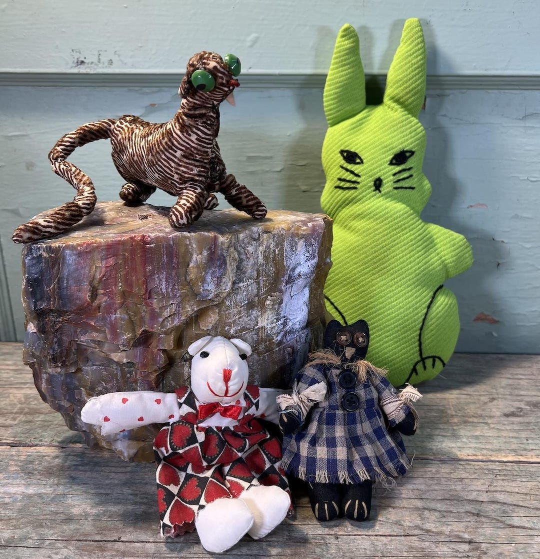 Stuffed Oddities Plush Toy Set – Motley Crew of Quirky Animals – Green ...