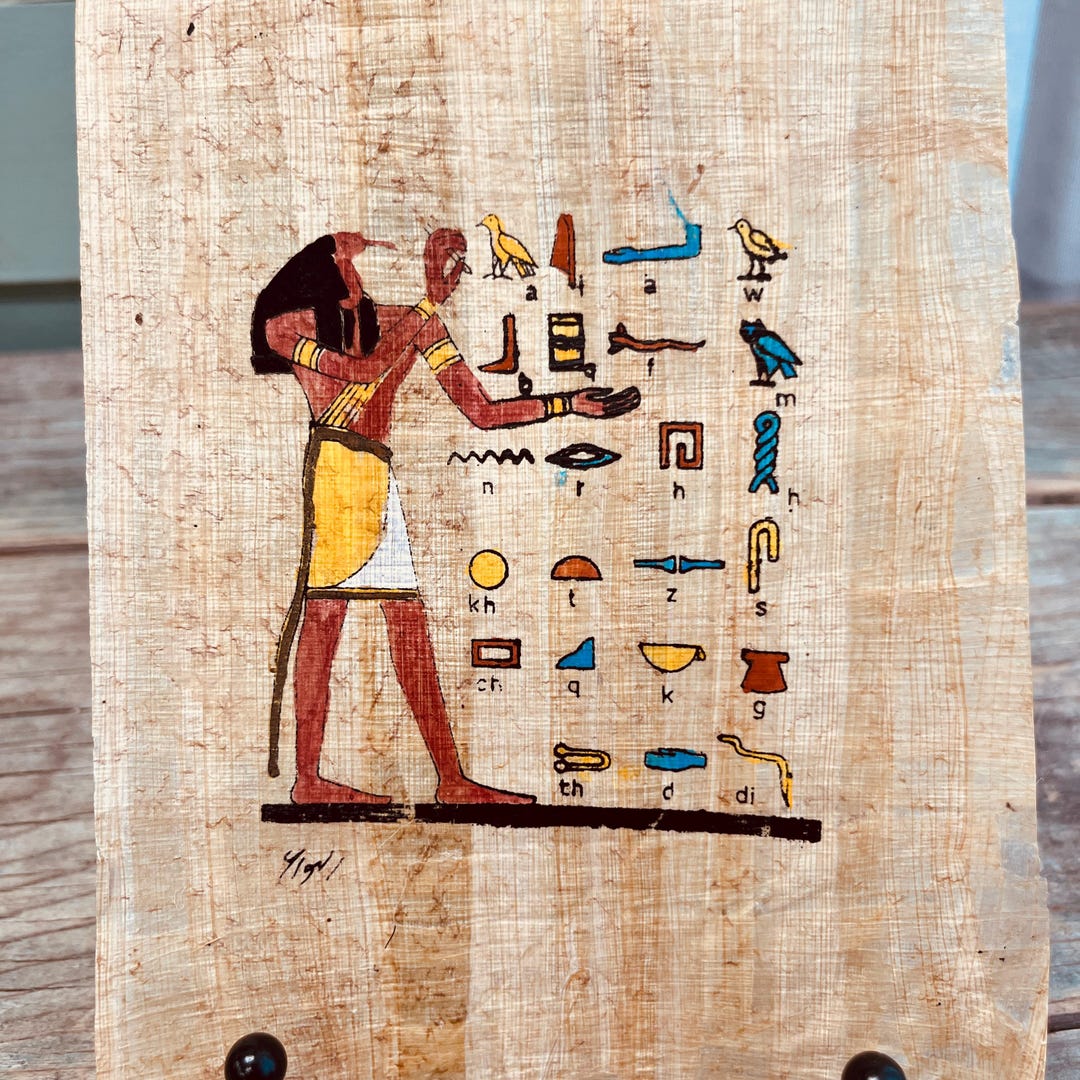 Painting on Papyrus of Thoth, the Inventor of Writing and Author of the ...