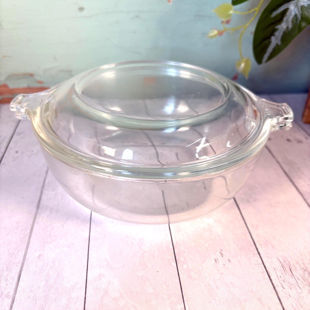 Vintage Pyrex Refrigerator Dish, Clear Glass With Lid, Fridge Storage ...