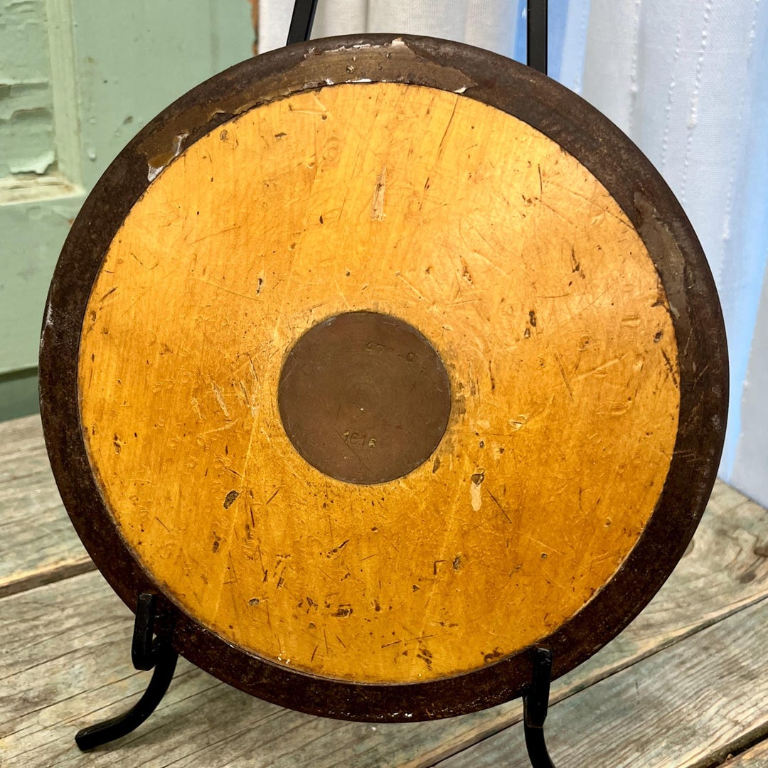 Vintage Heavy Wood and Iron Discus, Made in Poland, Rustic Sports ...