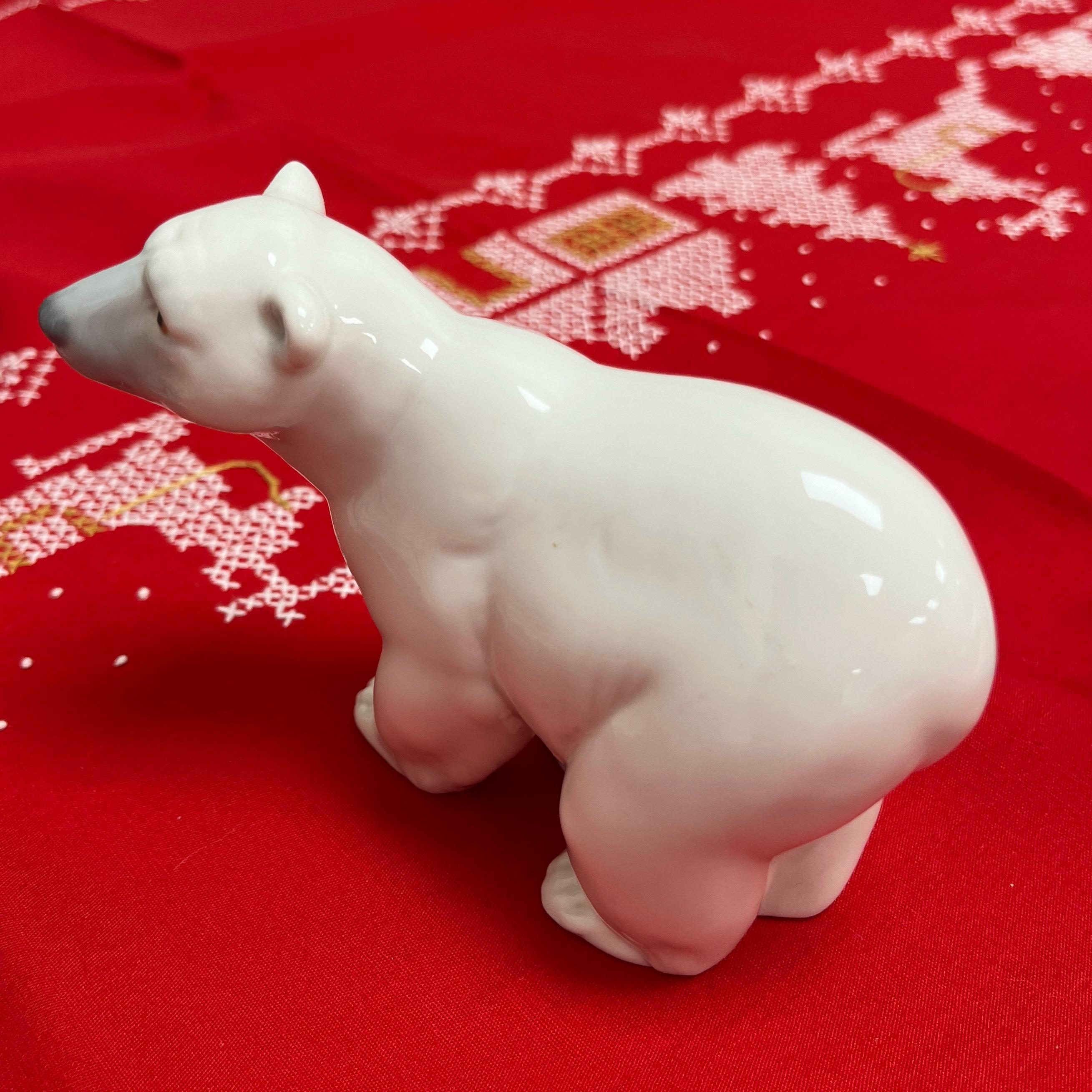 Vintage Lladro "attentive Polar Bear" Porcelain Figurine, Spain - Etsy
