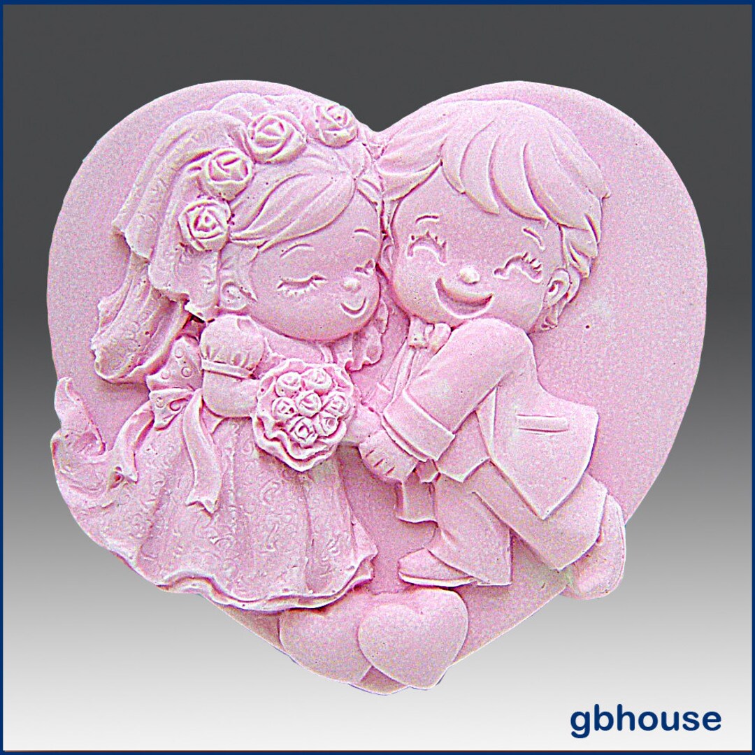 2D Silicone Soap Mold Cutest Couple - Etsy