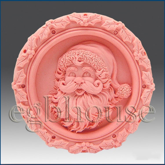 Santa Medallion Detail of High Relief Sculpture Silicone - Etsy