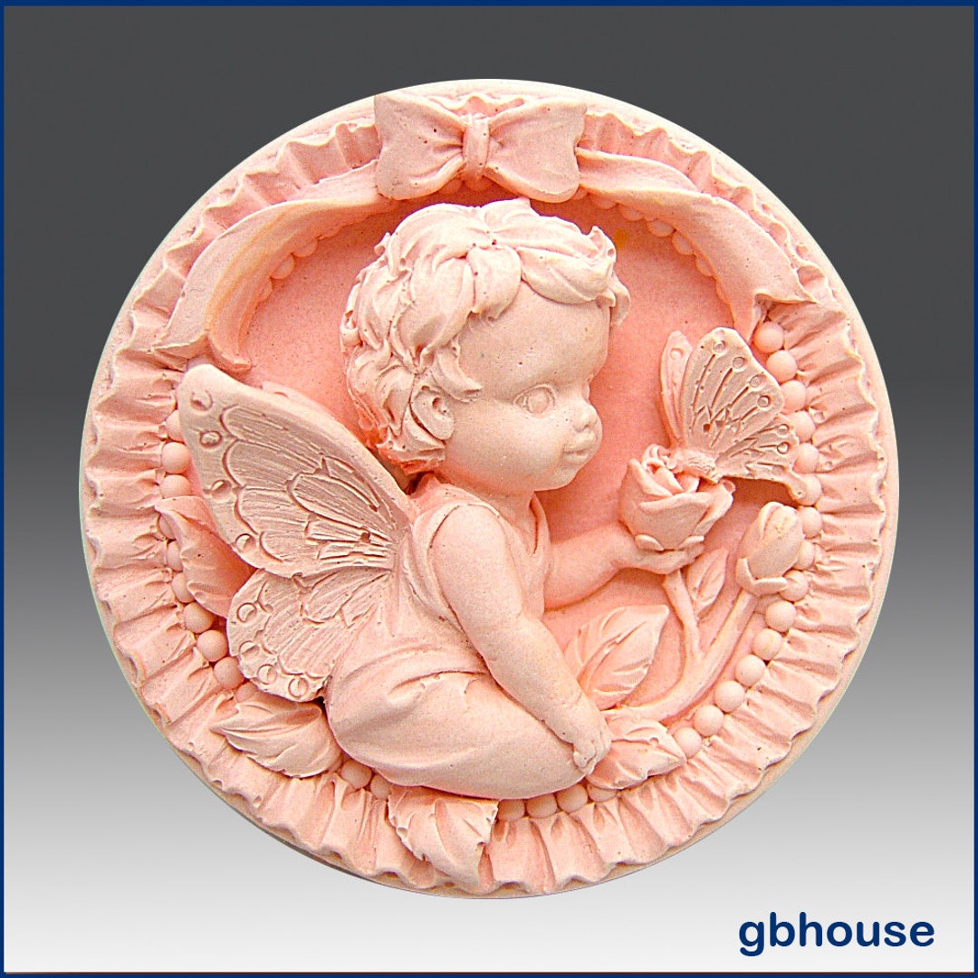 2D Silicone Soap/polymer Clay/cold Porcelain Clay/plaster Mold- Fairy ...