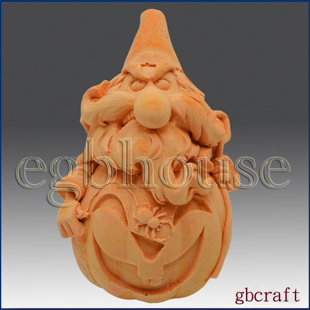 3D Silicone Soap/candle Mold - Halloween Pumpkin Wizard - 2 Parts ...