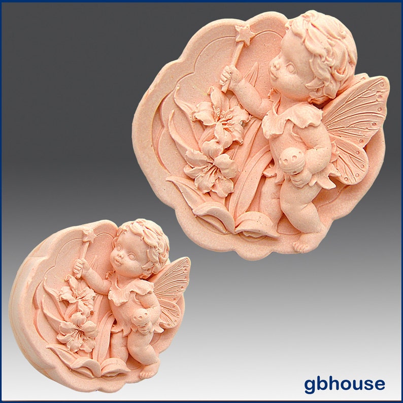 2D Silicone Soap/polymer/clay/cold Porcelain Mold Fairy - Etsy