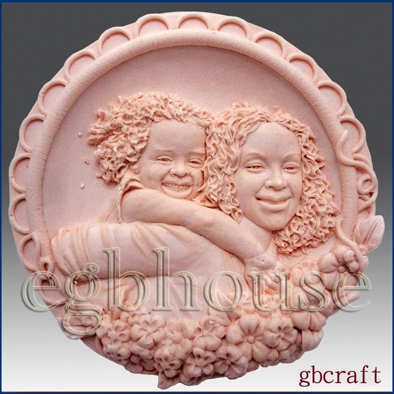 2D Soap and Candle Mold Joyful Mother and Daughter Free | Etsy