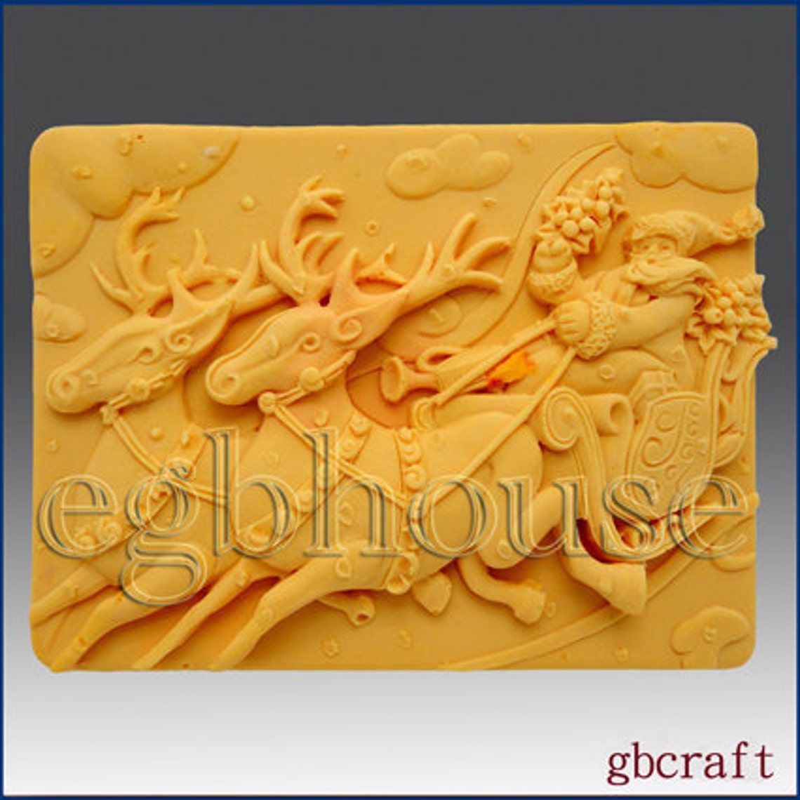 2D Soap Silicone Mold Rudolph Pulling Santa in Sleigh Buy - Etsy