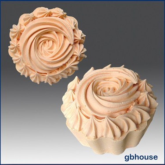 Cup cake with icing top silicone soap and candle mold | Etsy