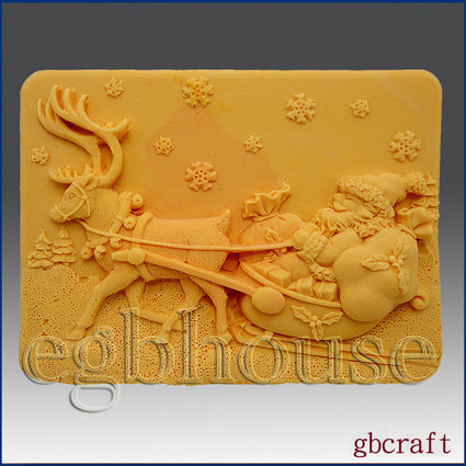 2D Soap Silicone Mold Santa With Sleigh Buy From Original - Etsy