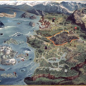 The Witcher 3 Map Canvas,game Series Map Canvas,the Witcher 3 Map ...
