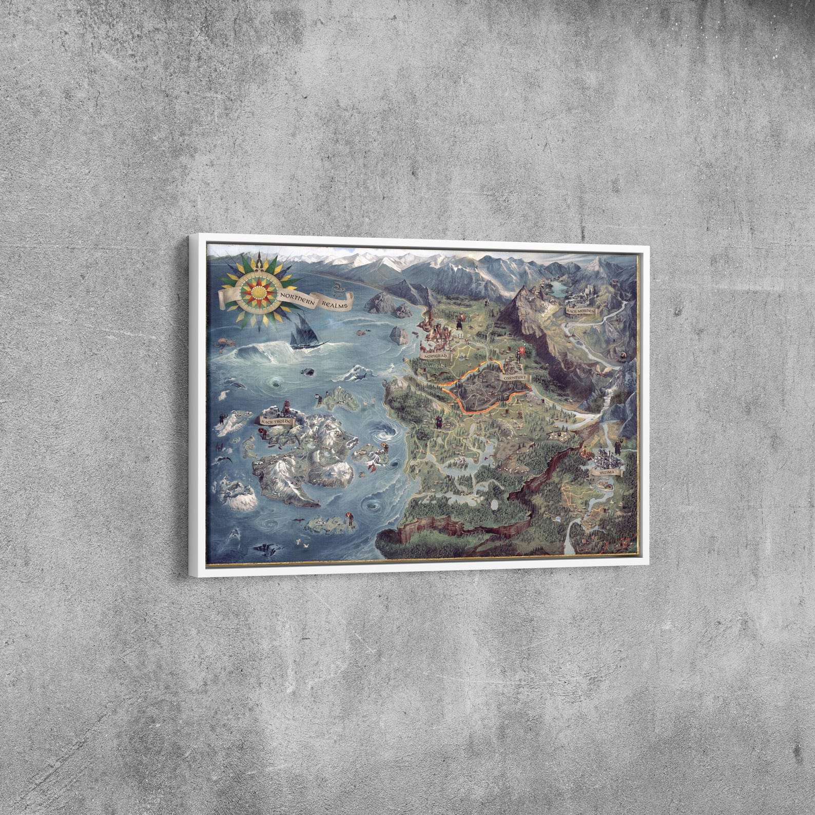 The Witcher 3 Map Canvas,game Series Map Canvas,the Witcher 3 Map ...