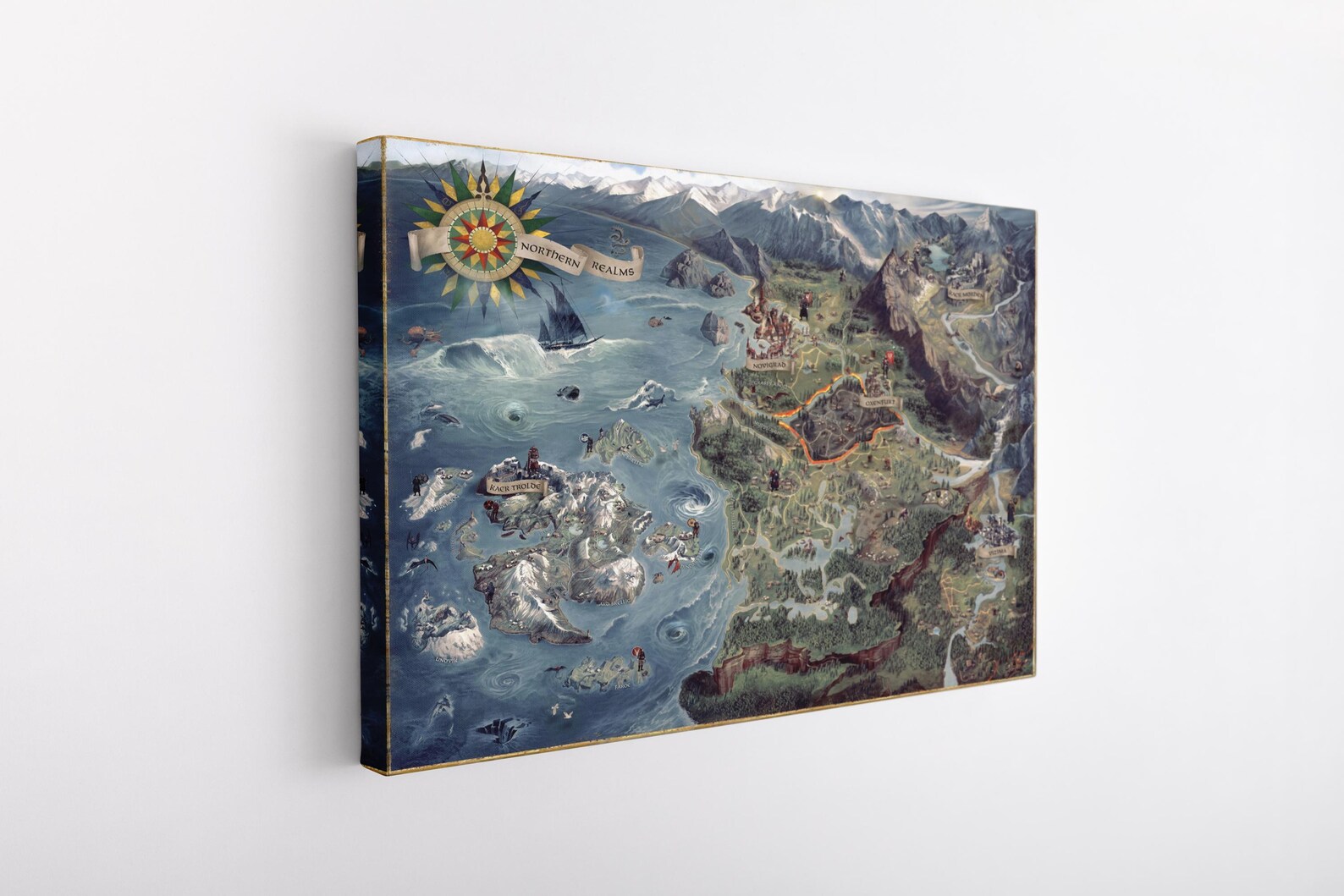 The Witcher 3 Map Canvas,game Series Map Canvas,the Witcher 3 Map ...
