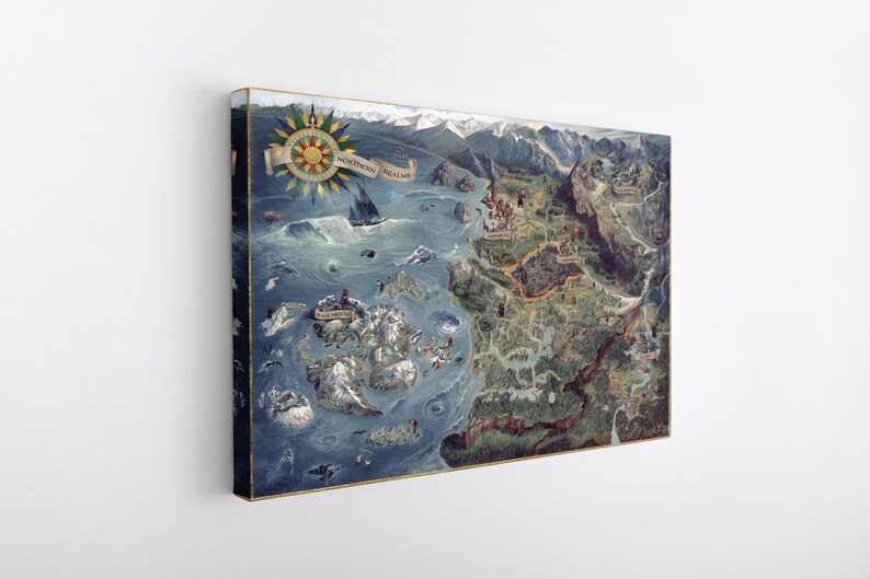 The Witcher 3 Map Canvas,game Series Map Canvas,the Witcher 3 Map ...