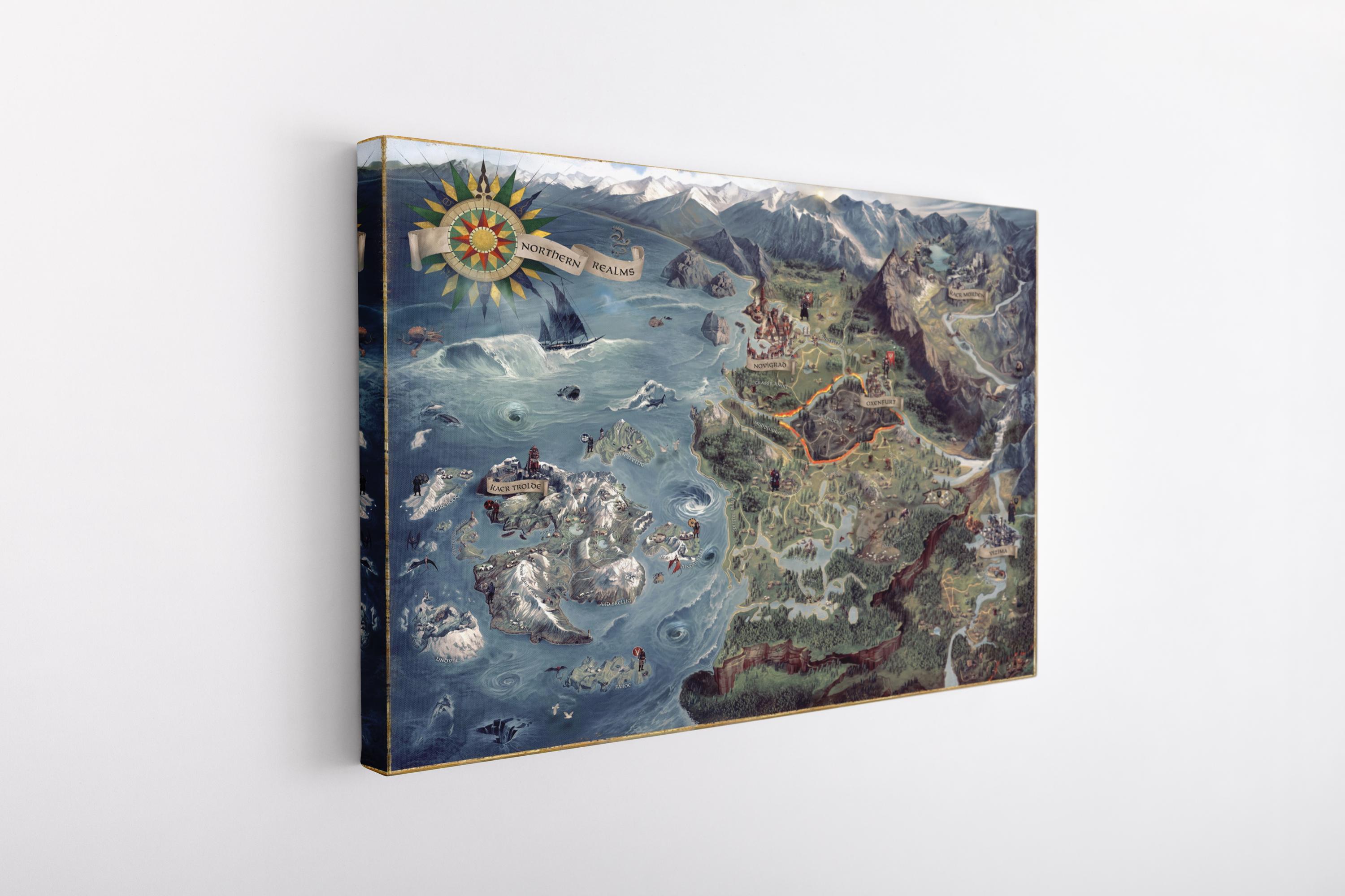 The Witcher 3 Map Canvas,game Series Map Canvas,the Witcher 3 Map ...