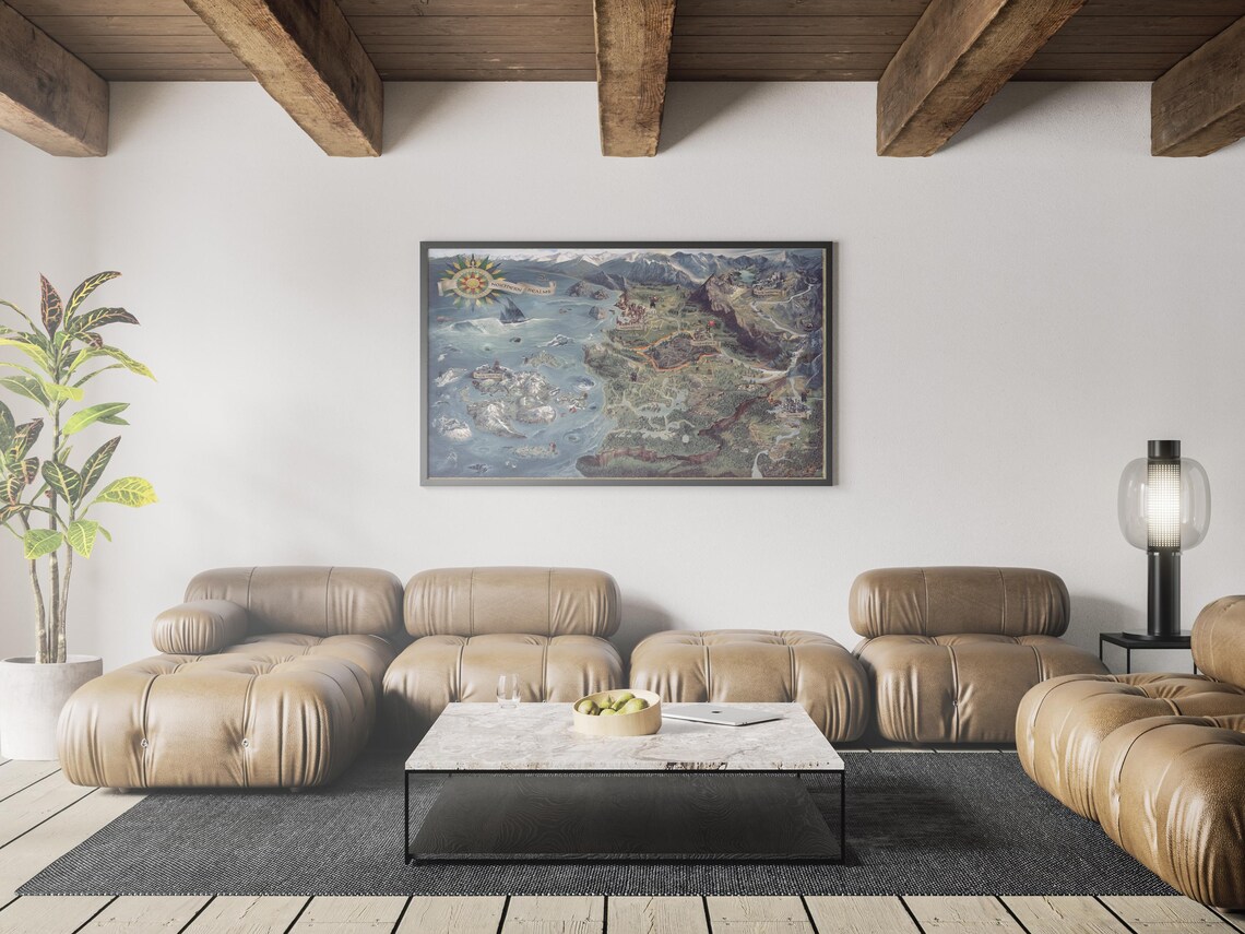 The Witcher 3 Map Canvas,game Series Map Canvas,the Witcher 3 Map ...