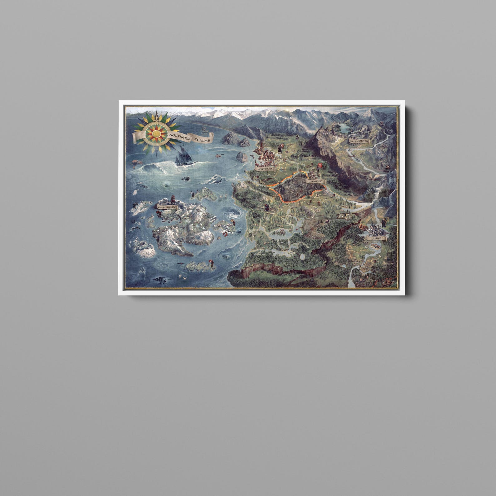The Witcher 3 Map Canvas,game Series Map Canvas,the Witcher 3 Map ...