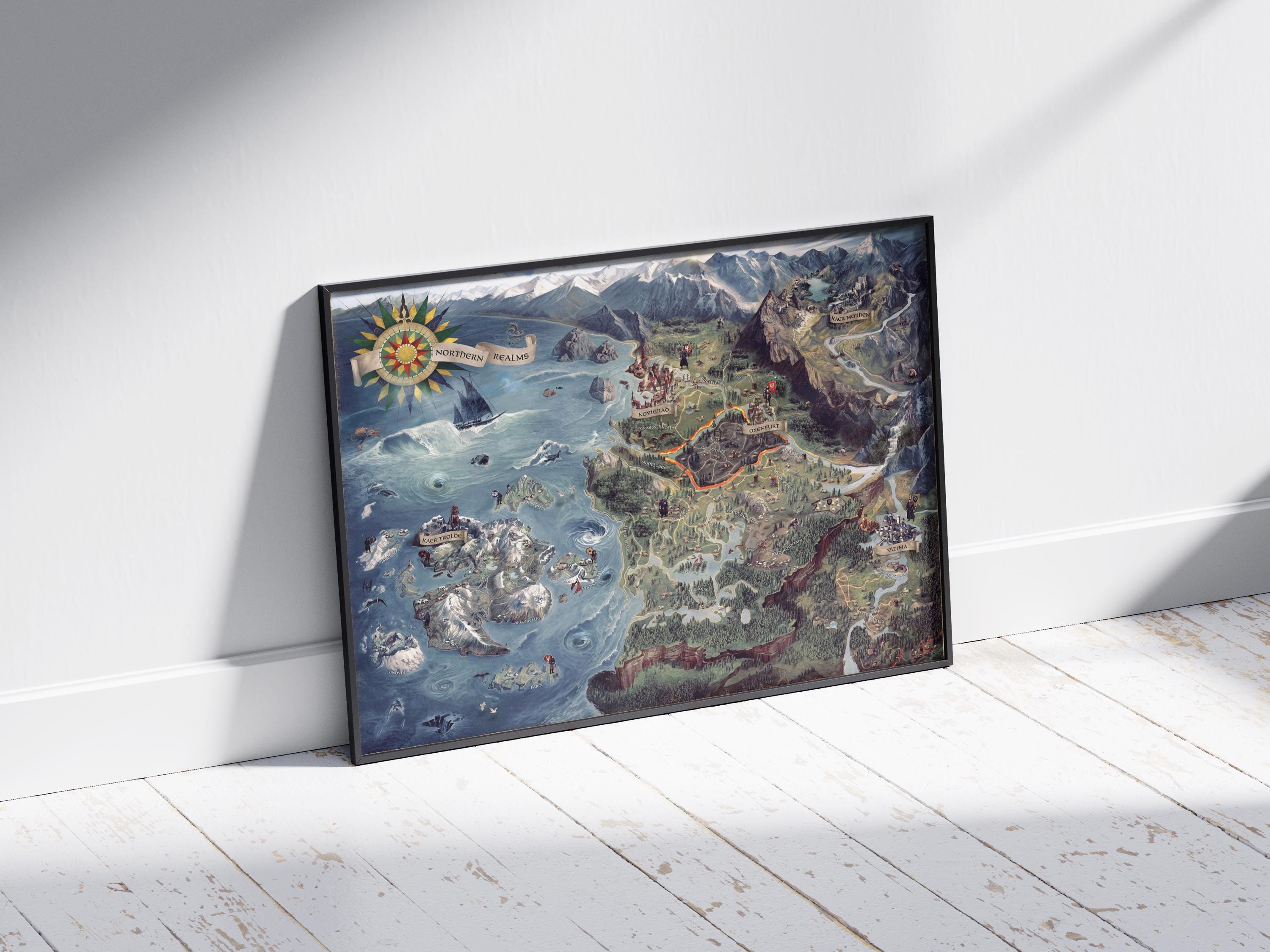 The Witcher 3 Map Canvas,game Series Map Canvas,the Witcher 3 Map ...
