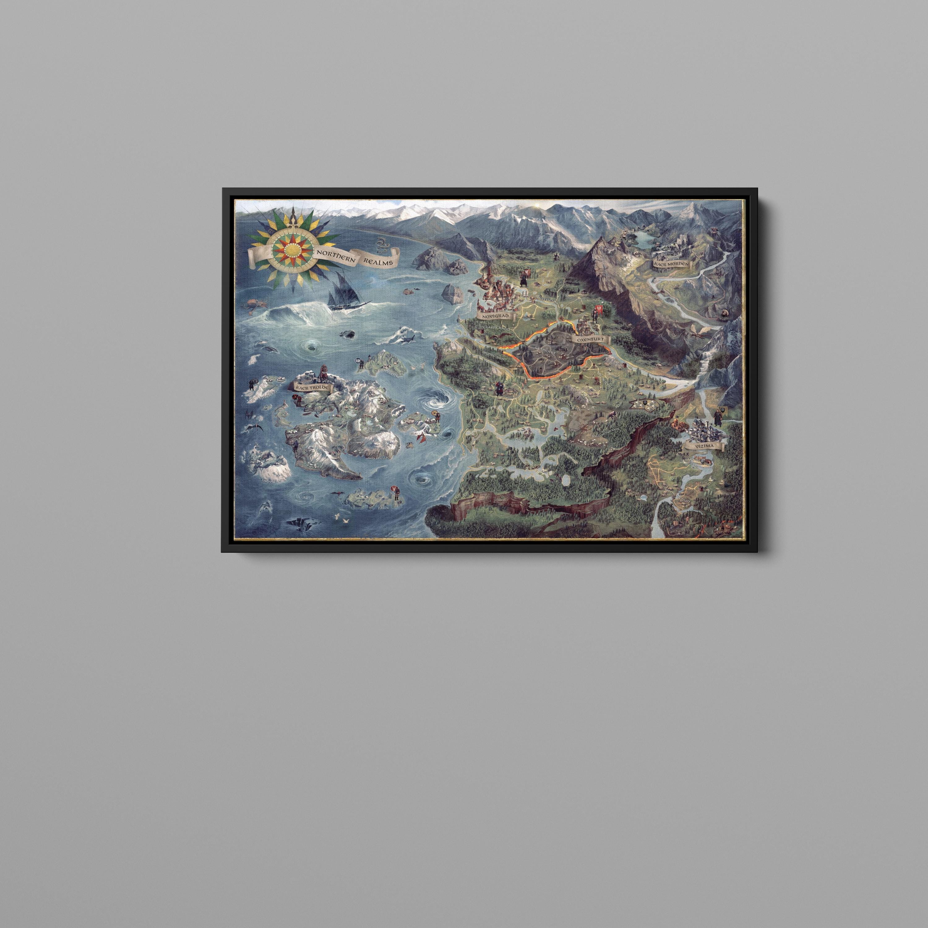 The Witcher 3 Map Canvas,game Series Map Canvas,the Witcher 3 Map ...