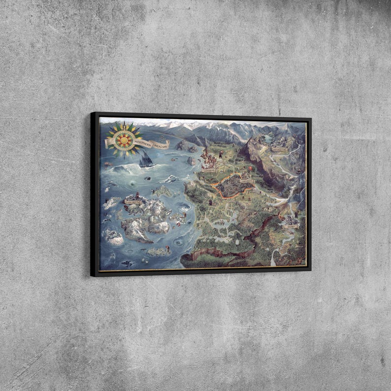 The Witcher 3 Map Canvas,game Series Map Canvas,the Witcher 3 Map ...