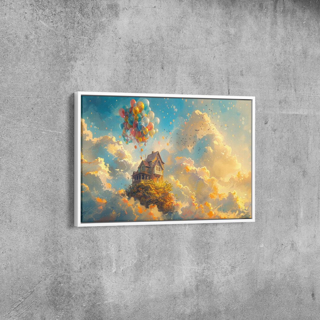 Up Movie Wall Art,up Pixar Canvas,pixar Wall Decor,up Poster,kids Poom Decor,up Watercolor Print ...