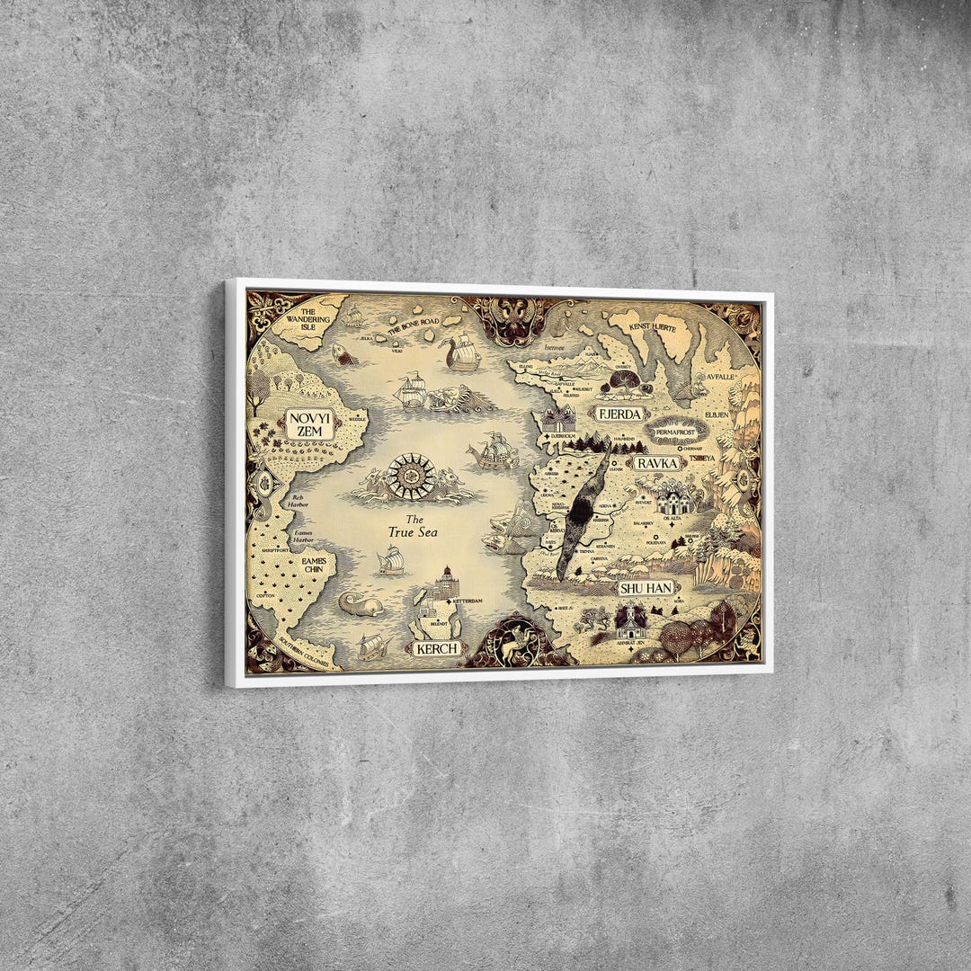 The Grishaverse Map Canvas,grisha Trilogy Map,the Grishaverse Map,six ...