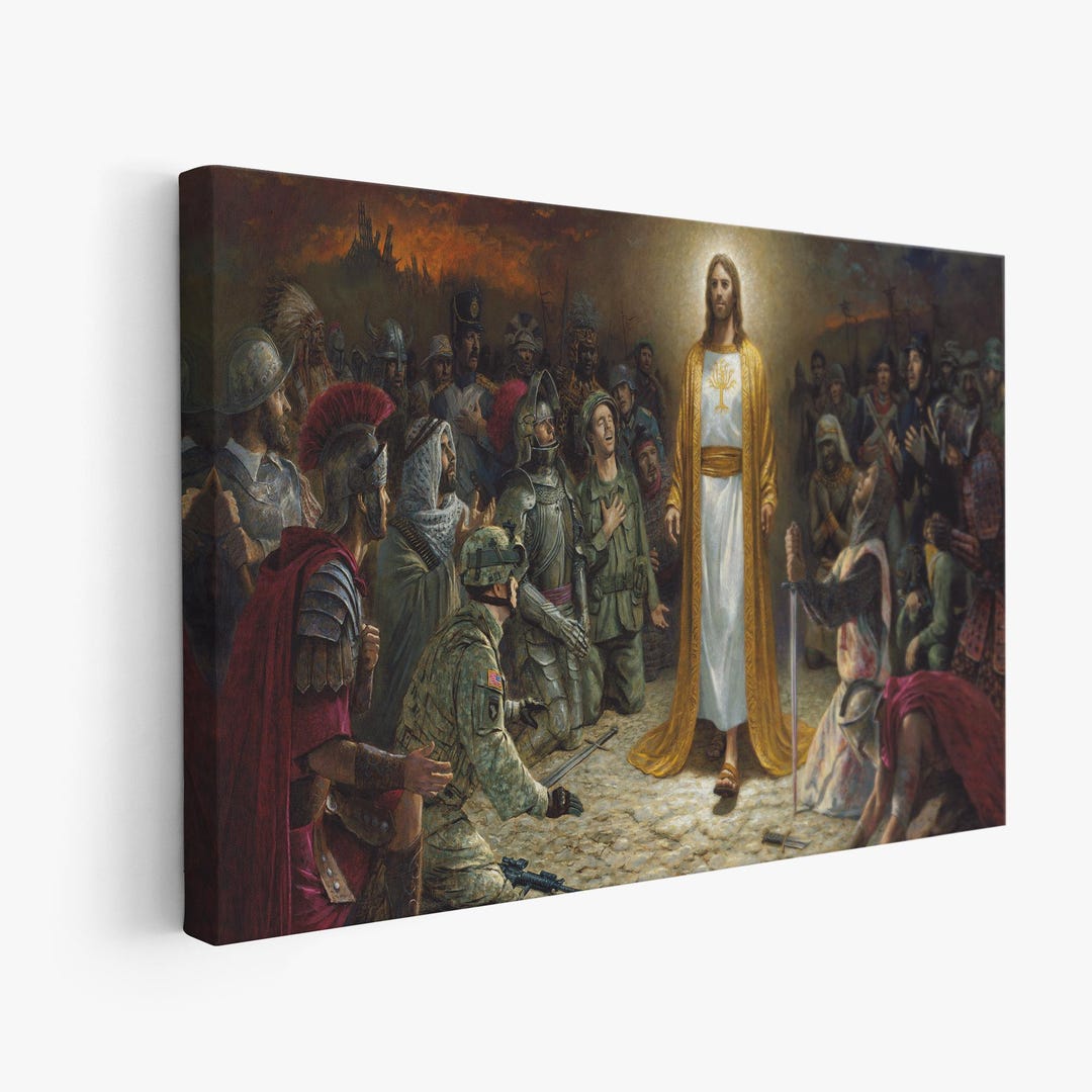 Jesus With Soldiers Canvas, Jesus With Soldiers,on Canvas Soldiers and ...