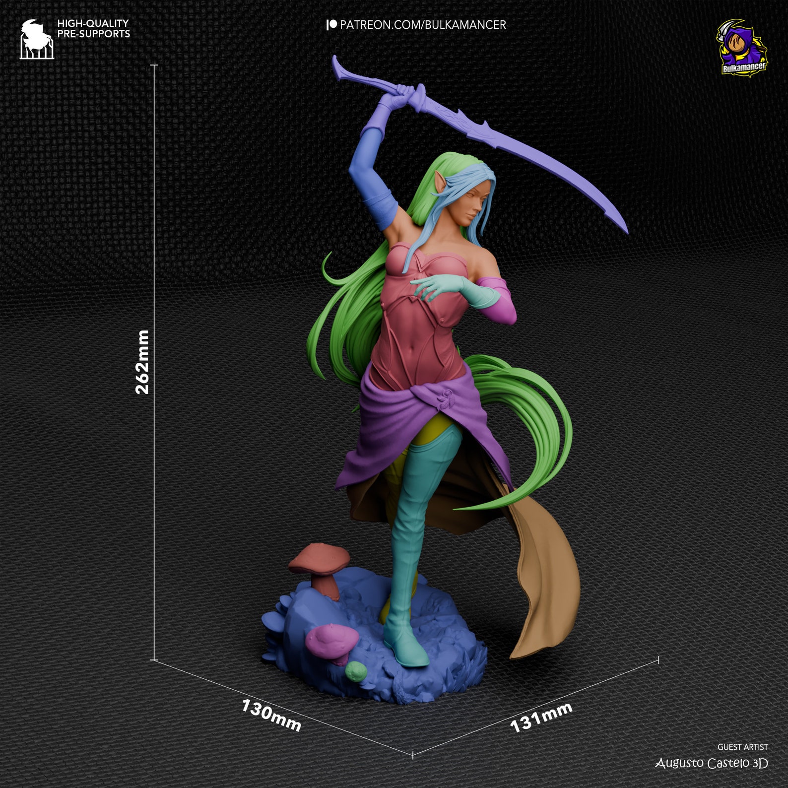 Drow Goddes 3d Printed Figure Bulkamancer Sculpts RPG Figure RPG ...