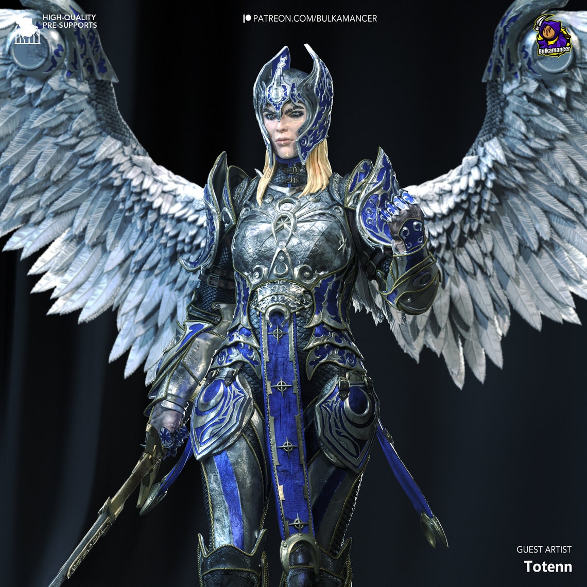 Redeemed Angel 3d Printed Figure Bulkamancer Sculpts RPG Figure RPG ...