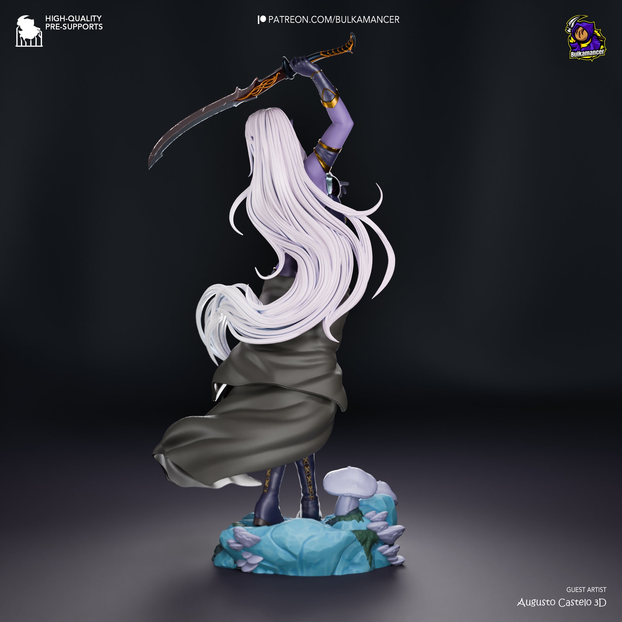 Drow Goddes 3d Printed Figure Bulkamancer Sculpts RPG Figure RPG ...