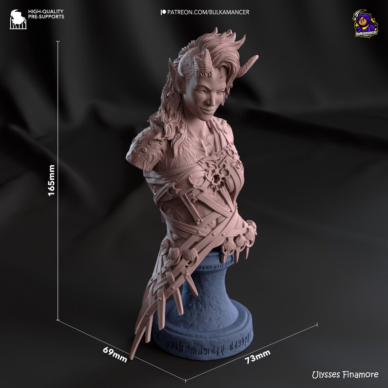 Hellish Barbarian 3d Printed Figure Bulkamancer Sculpts RPG Figure RPG ...