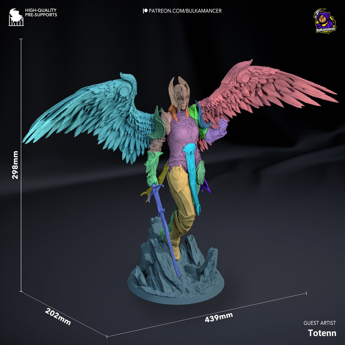 Redeemed Angel 3d Printed Figure Bulkamancer Sculpts RPG Figure RPG ...