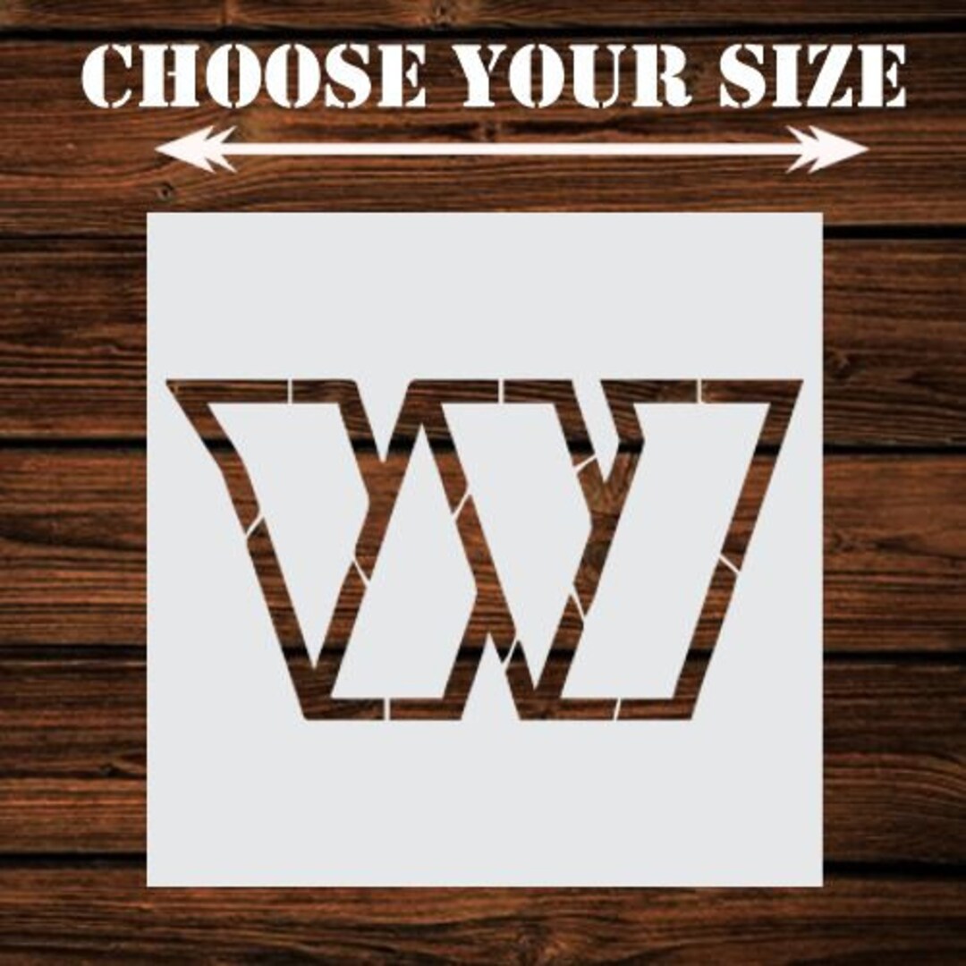 Washington Commanders NFL Logo Stencil Sheet Plastic Choose Your Size ...