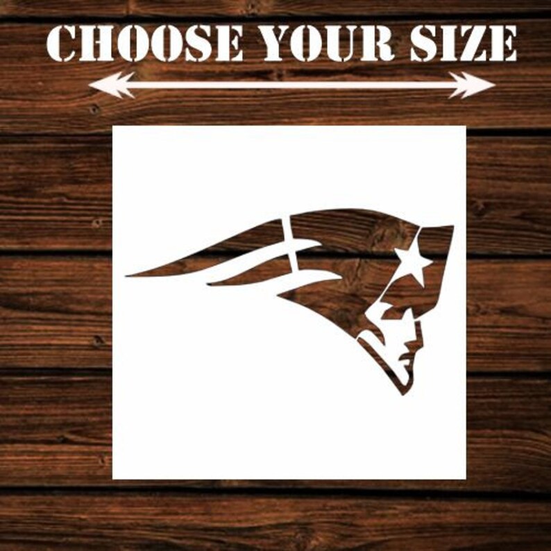 New England Patriots NFL Logo Stencil Sheet Plastic Choose Your Size ...