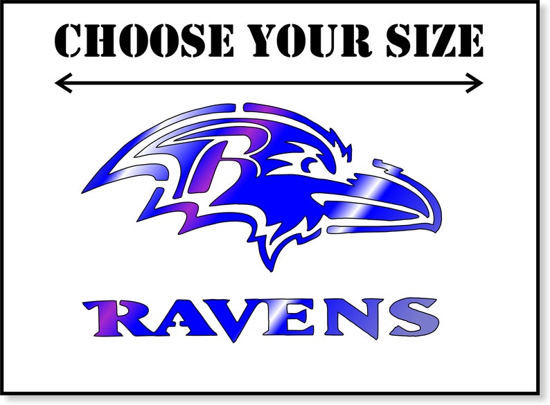 Baltimore Ravens NFL Logo Stencil Sheet Plastic Choose Your Size Free S ...